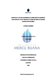 HUBUNGAN ANTARA KETERBUKAAN DIRI DENGAN KESEPIAN PADA DEWASA AWAL PENGGUNA APLIKASI KENCAN ...